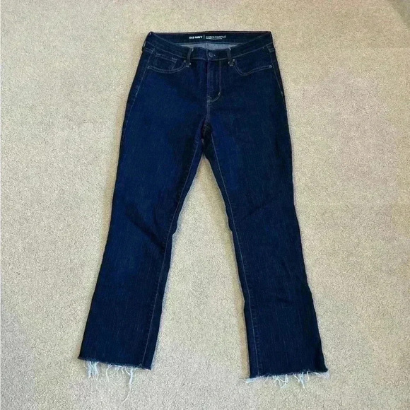 Old Navy | Jeans | Old Navy Curvy Straight Leg Dark Wash Blue Jeans ...